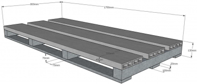 Pallet traversato su misura - Ecoplast 2000